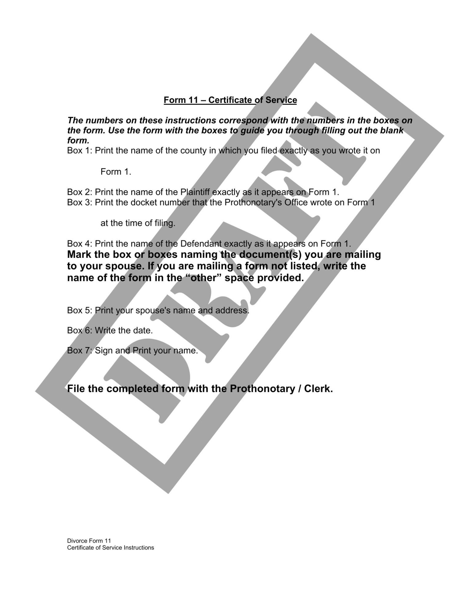 PA Certificate of Service: Download in PDF