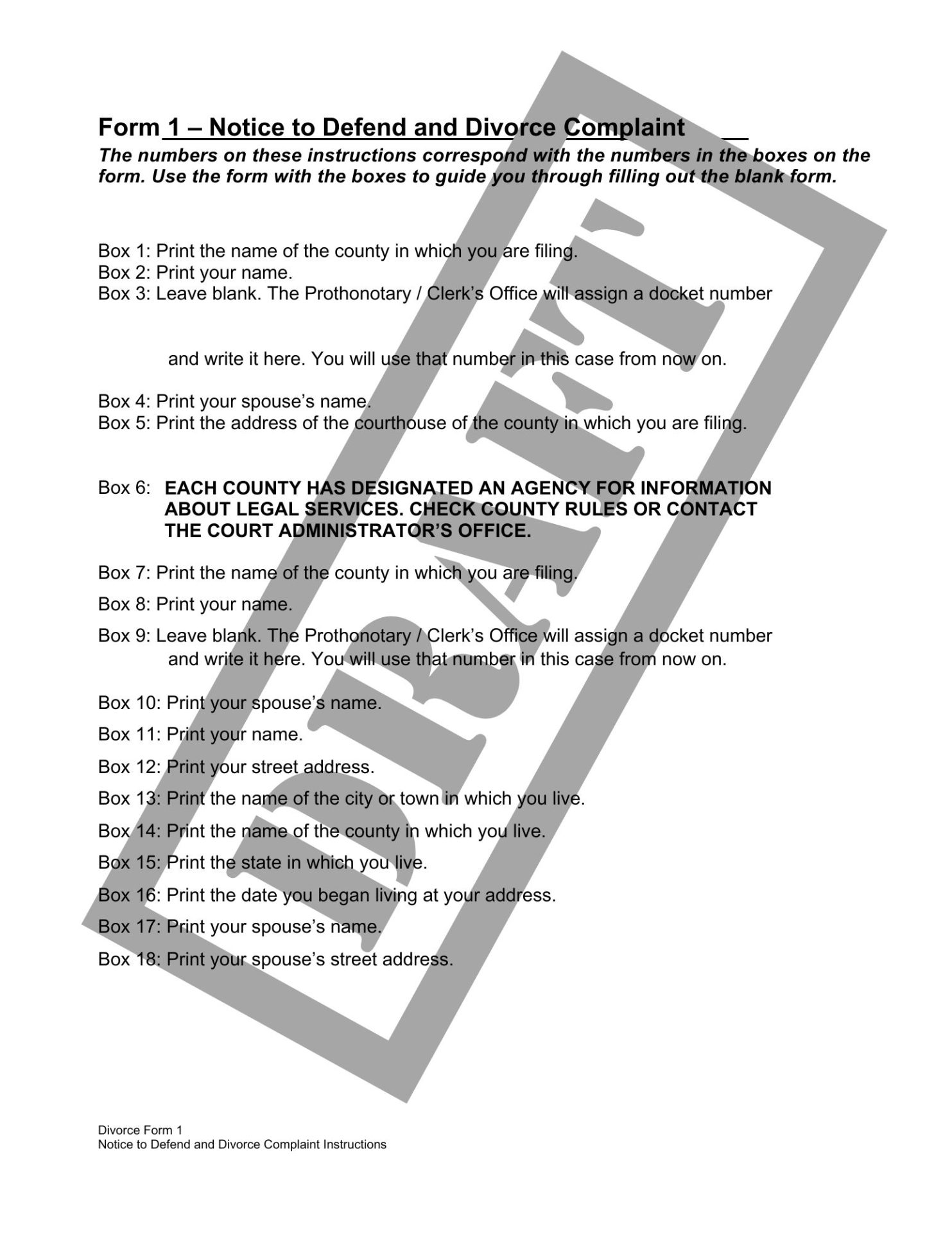 PA Notice to Defend and Divorce Complaint: Download in PDF