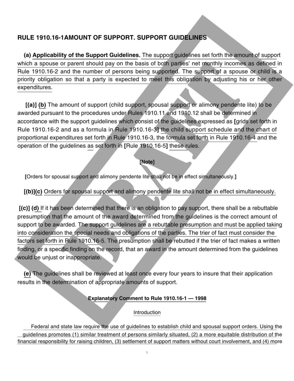 Rule 1910.16-1 - Amount of Support: Download in PDF